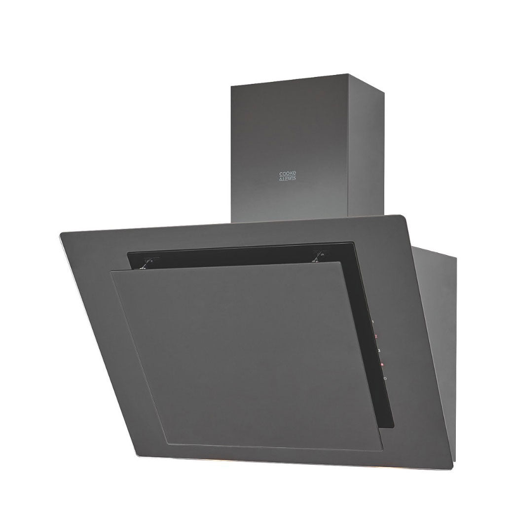 90cm Angled Hood Black AGB90BK — Thebargainbox.co.uk