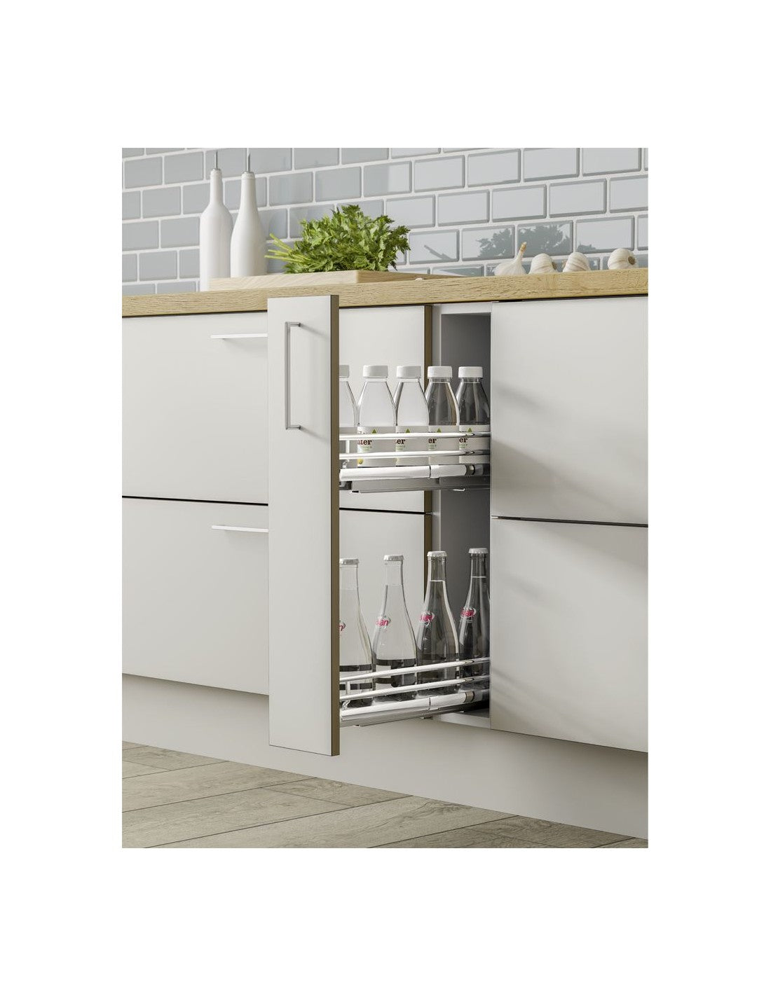 Deluxe 150mm Base Pull Out Storage Soft Closing Runners IP2B150 ...